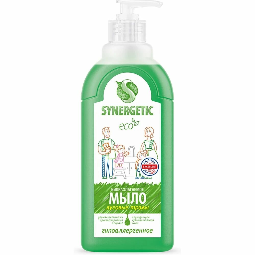 Жидкое биоразлагаемое мыло для мытья рук и тела SYNERGETIC 4613720438976