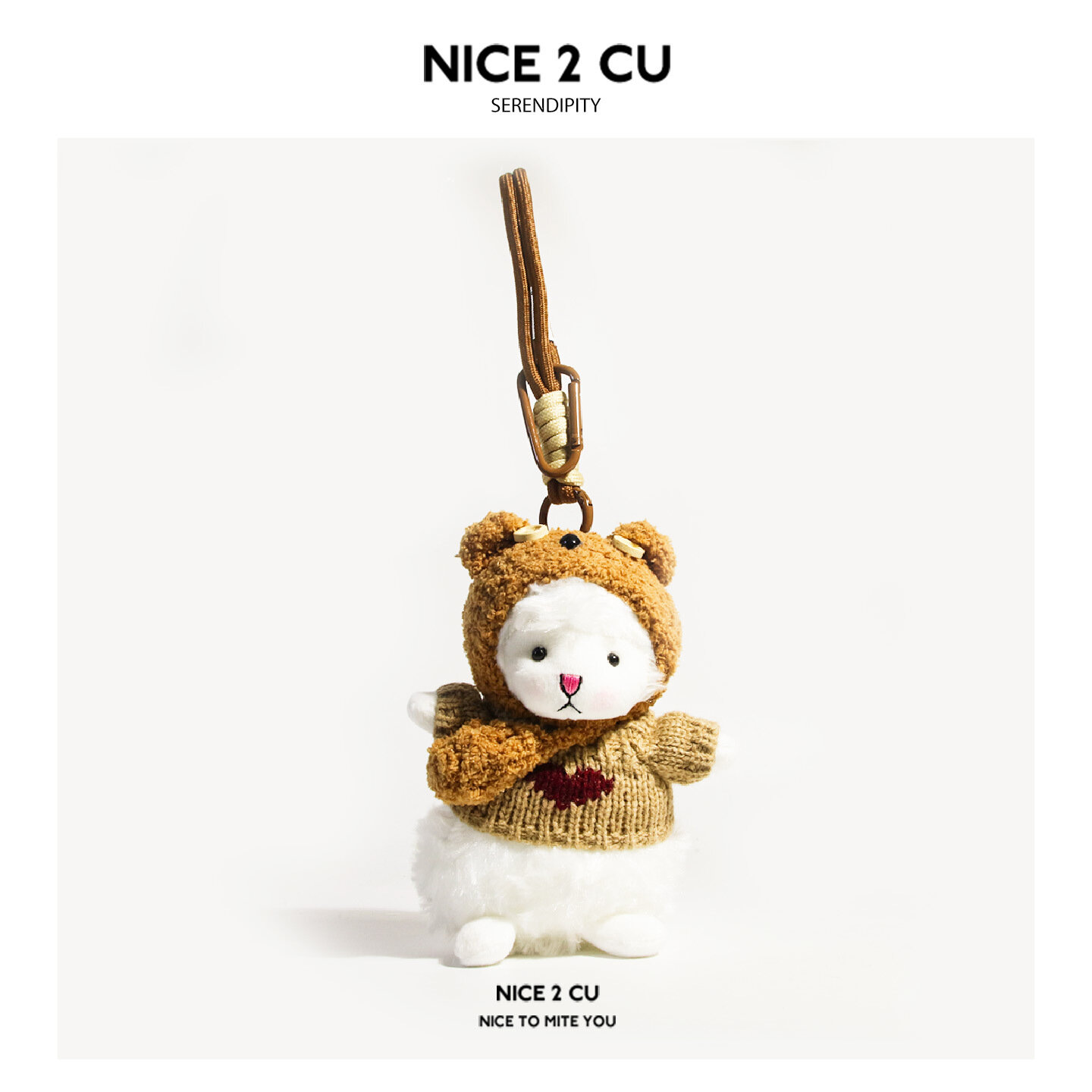 Милый головной убор, брелок в виде маленькой овечки, плюшевая кукла, подвеска для рюкзака для мужчин и женщин, декор для пары, подарок