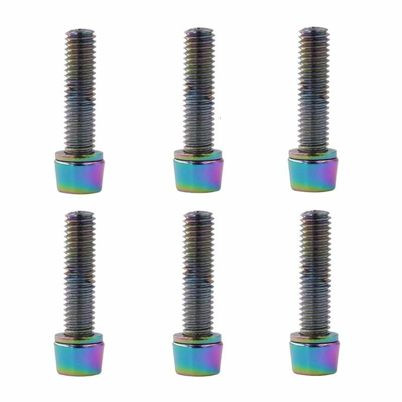 Болты стеблей велосипедов, стальный велосипедный винт /6x20 мм винты руля, - M5 красочный