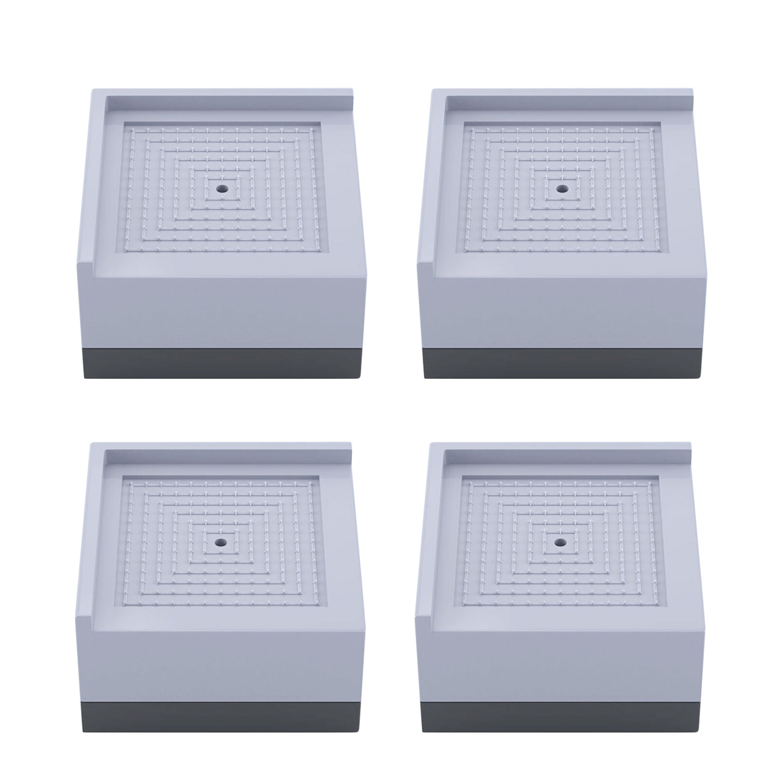 4 штуки Падла для ножек стиральной машины Квадратные Падла против вибрации Нон-слип Падла для гашения ударов и шума Высота регулируемая для Стиральной машины Сушилки Холодильника Мебели Бытовых приборов, Цвет: серый, коричневый, бежевый(доступно), Тип: