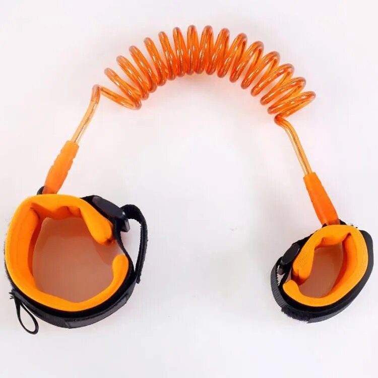 Браслет-поводок для ребенка АМ-357, цвет оранжевый / Вожжи для детей 1,5 м