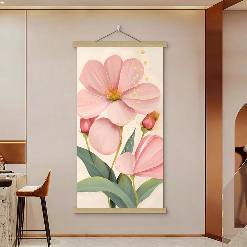 Кремовый стиль SG, декоративная картина для прихожей, тюльпаны, цветочный коридор, подвесная ткань, фоновая стена, настенное покрытие