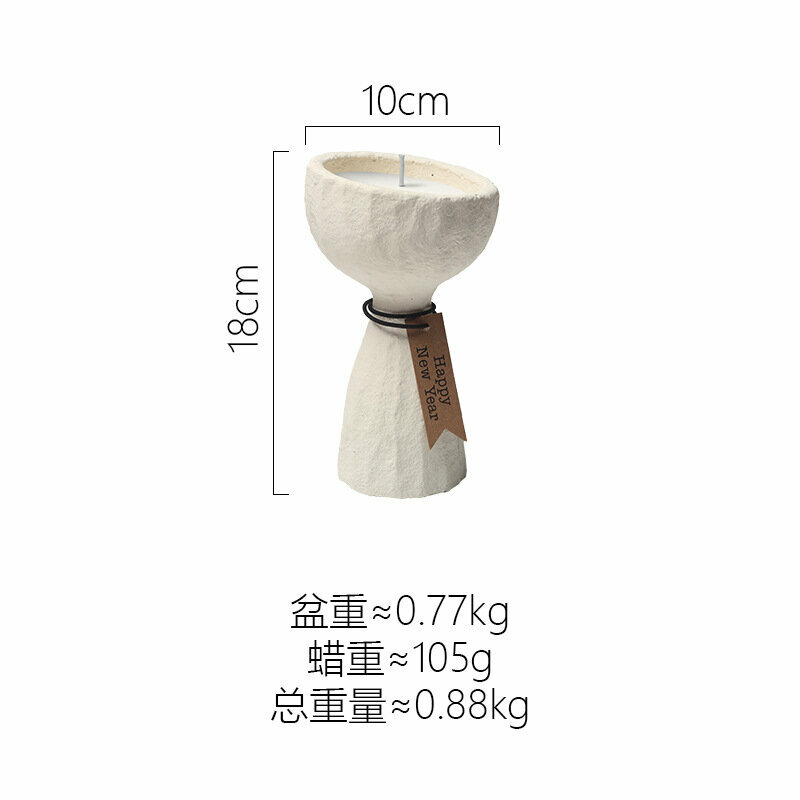 Скандинавский минималистичный керамический домашний ароматерапевтический подсвечник, DIY пустой подсвечник, держатель для свечей, украшение, контейнер для соевого воска, прямая трубка
