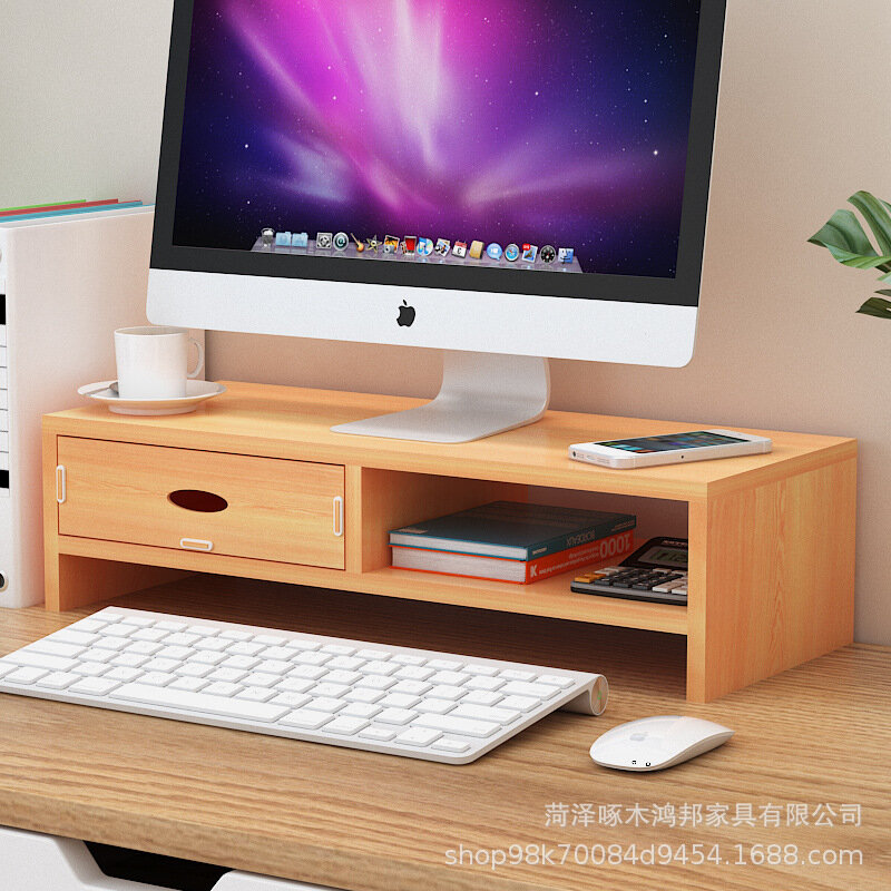 Подставка для монитора настольного компьютера, подъемная подставка, полка для хранения, офисный стол с ящиком-органайзером