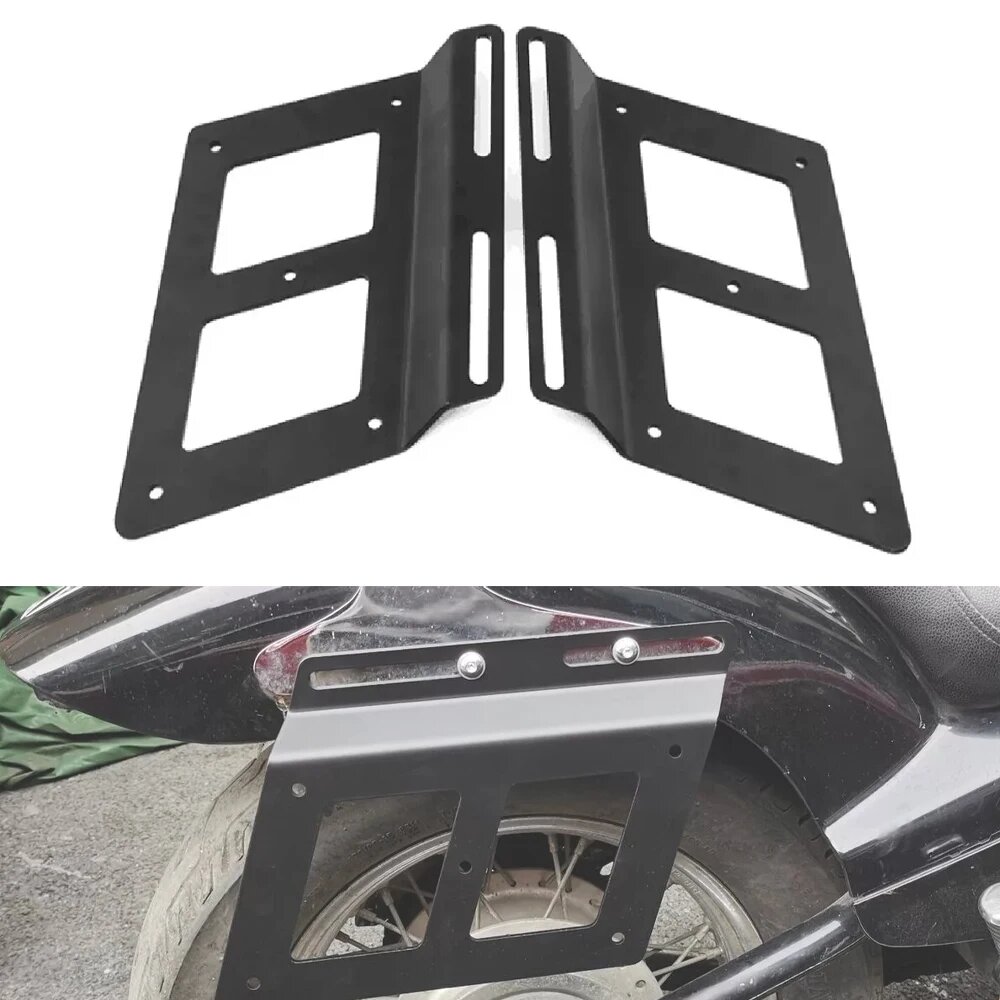 Универсальные Черные Мотоциклетные Кофры С Креплениями И Боковыми Опорами Для Kawasaki, Honda, Yamaha, Suzuki, Harley