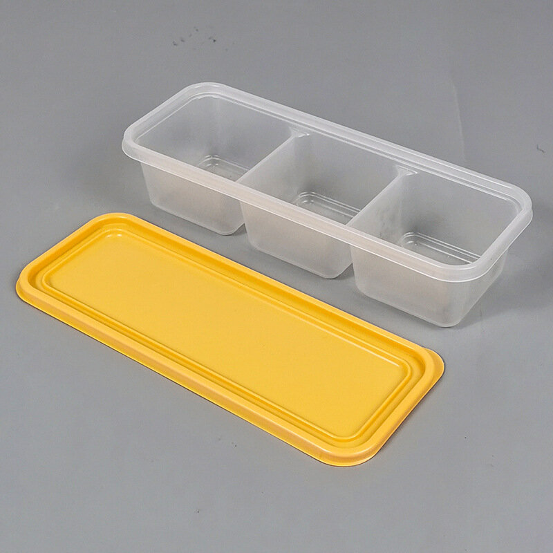 Одноразовая ланч-бокс бенто-бокс прямоугольный утолщенный пищевой пластик премиум для ресторанов на вынос упаковка для фастфуда