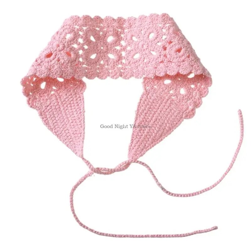 Розовая ажурная повязка для волос, Color: Pink