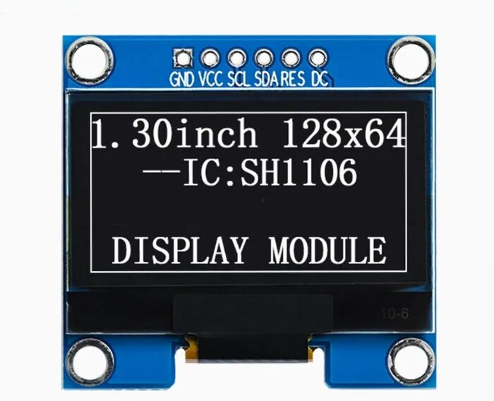 IPS 1,3-дюймовый 6-контактный SPI синий/белый модуль OLED-дисплея SH1106 SSD1306 Drive IC128*64 Интерфейс IIC