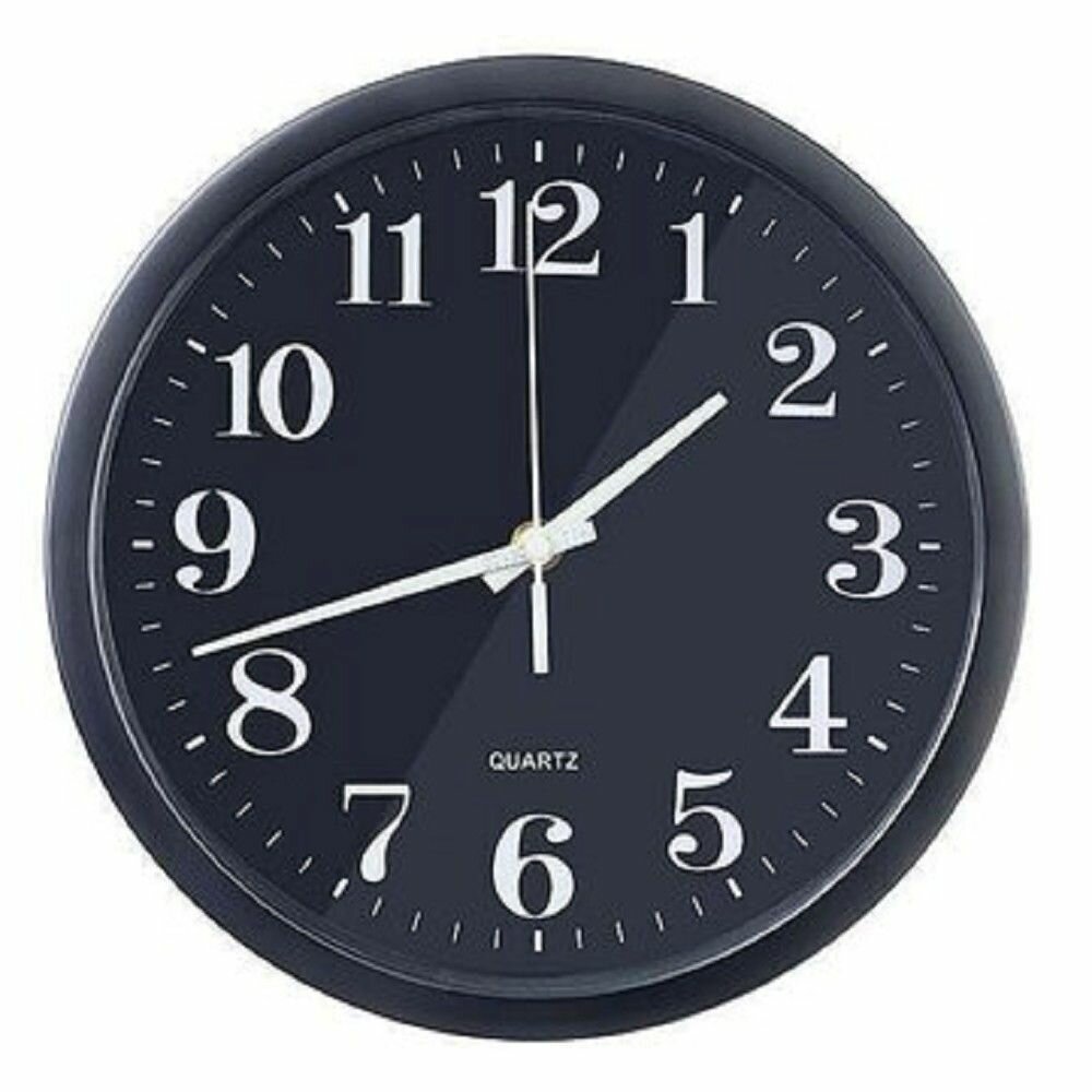 Perfeo Колонки Настенные часы "PF - WC - 003", круглые д. 30 см, чёрный корпус чёрный циферблат