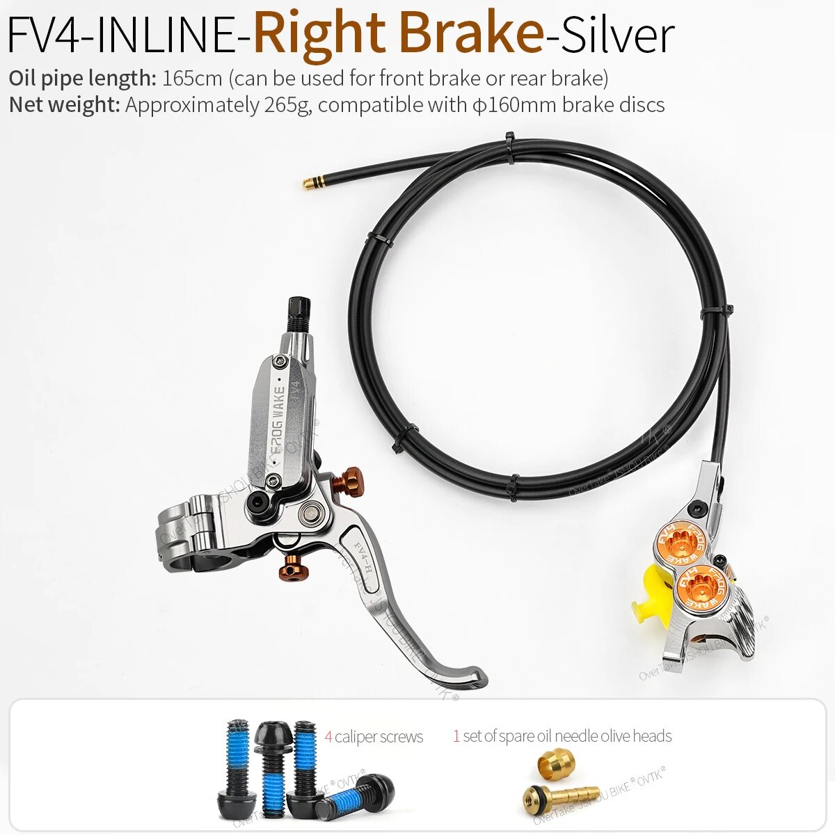 FV4-INLINE-Right Brake-Silver, 165см, 265г