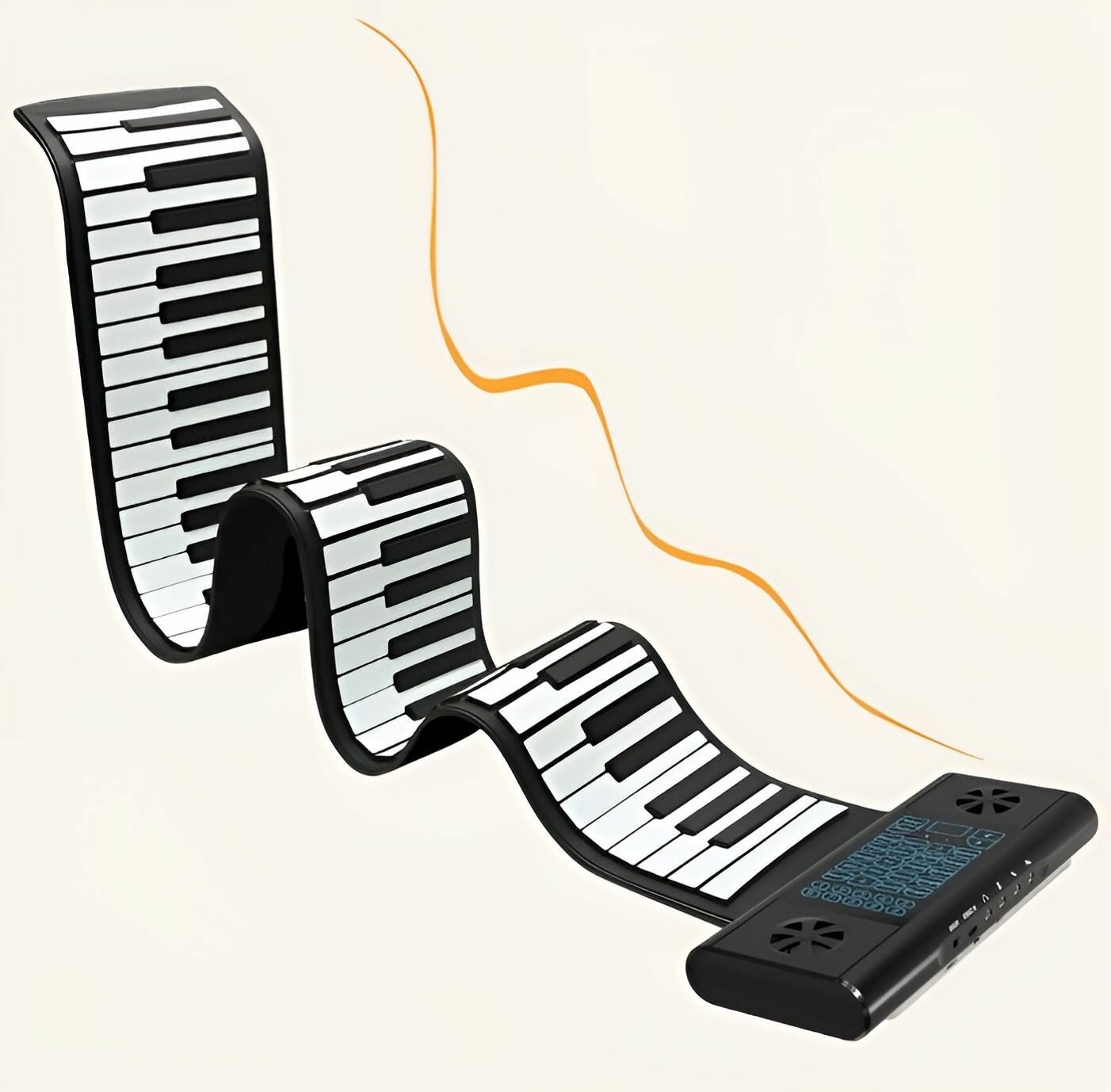 Портативное цифровое гибкое пианино Xiaomi Silicon Flexible Roll Up Piano PS88