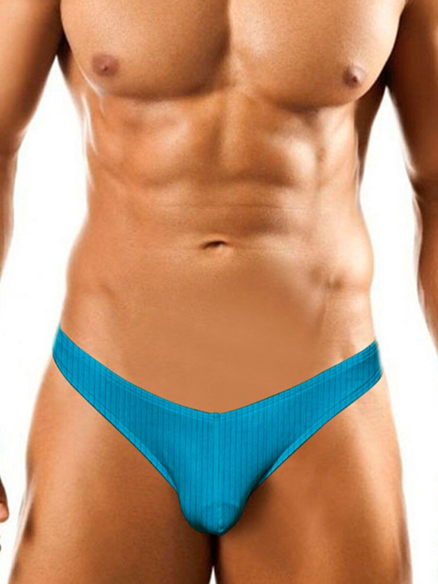 Мужские трусы стринги голубые ADANNU AN7113-17 хлопок/спандекс L (48)