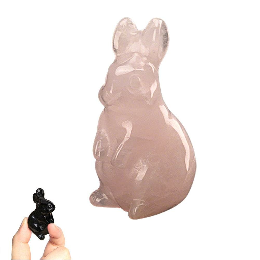 2-дюймовые пасхальные украшения: аметистовый кролик, кристаллы, фигурка кролика, целебные камни, статуэтка, натуральные драгоценные камни, полированный карманный кролик, подарок для весны, пасхальных украшений, домашнего декора, сувениров для вечеринок.