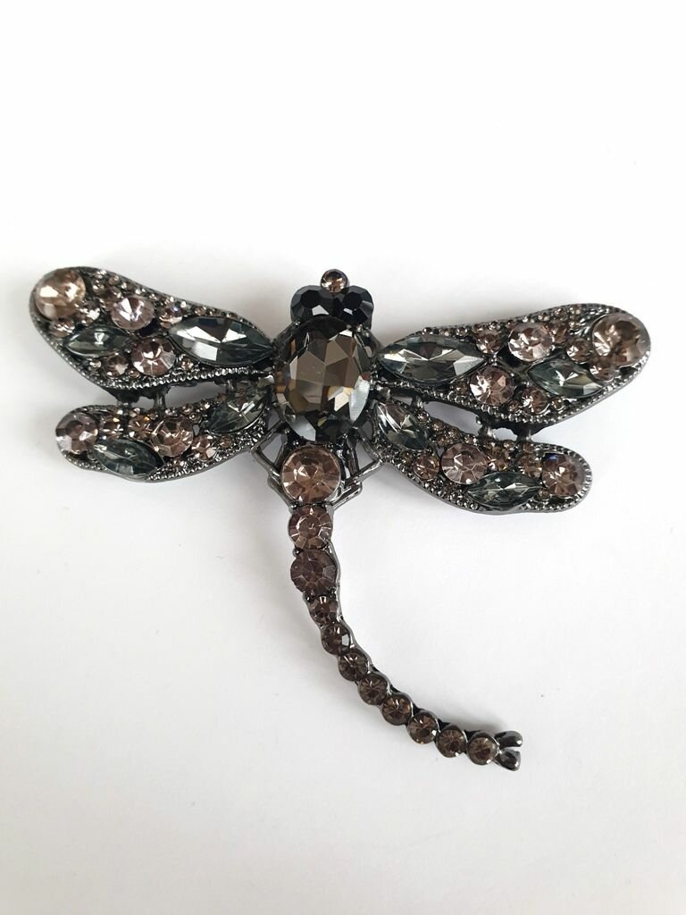 Брошь, стразы, стекло