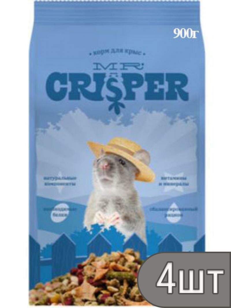 MR.Crisper Набор 4 шт Корм для крыс, 900г 3.6 кг