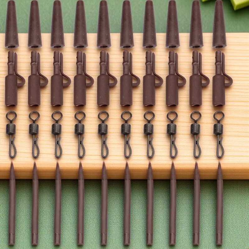 40 шт, Набор карповых снастей из металла 40Pcs Brown