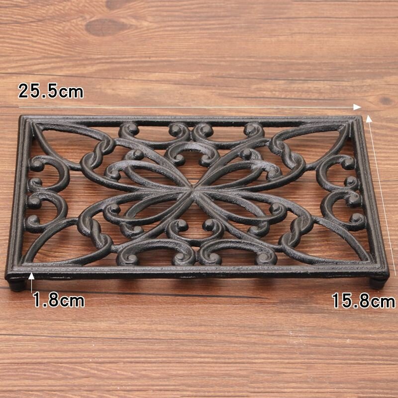 Чугунная подставка под горячее, термостойкая защита для стола, кухонная подставка для посуды