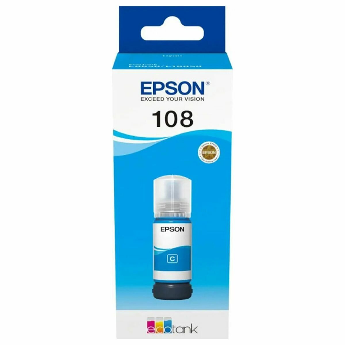 Чернила Epson 108 C13T09C24A для СНПЧ Epson L8050, L8100, L18050, голубые