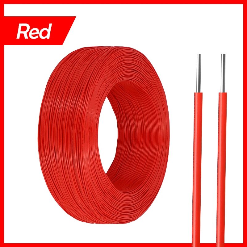 UL1007 одножильный медный кабель 26-14 AWG 18AWG, Red, 5 Meters