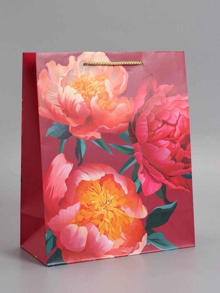 Пакет подарочный ламинированный «Яркий акцент», 26×12×32 см