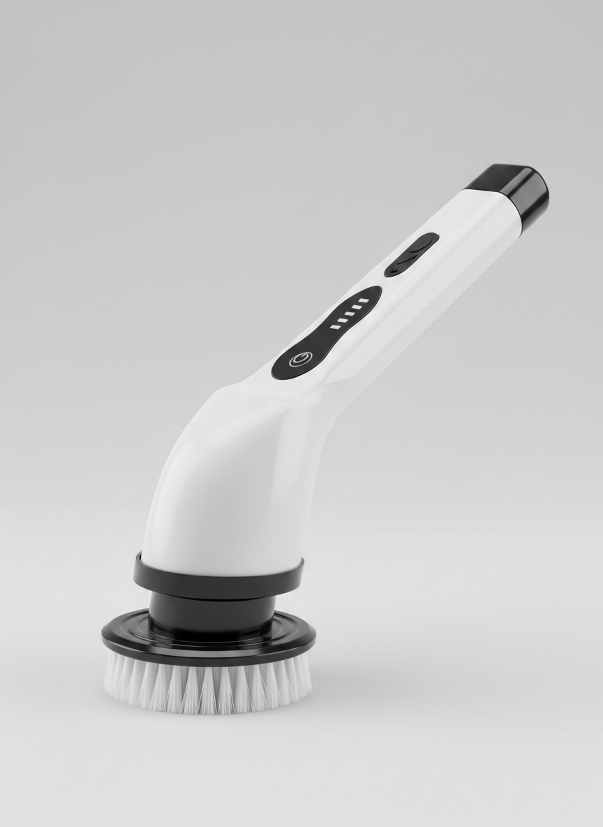 Электрическая щётка для уборки дома со сменными насадками, беспроводная электрощетка для чистки ванной и кухни