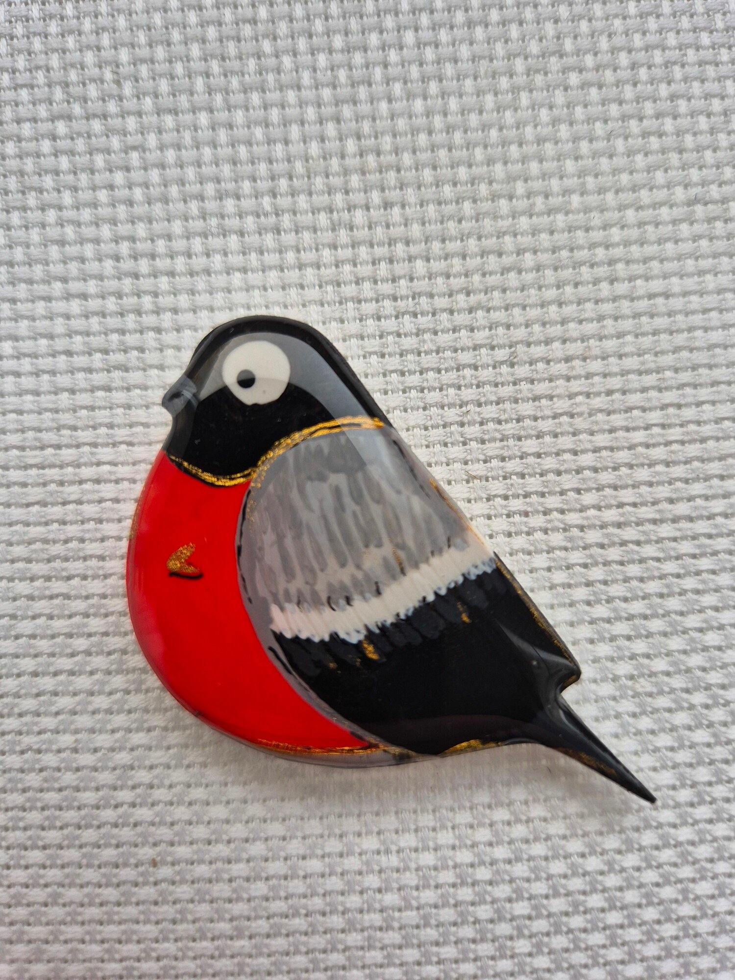 Игольница-магнит/магнитный держатель "Снегирь"