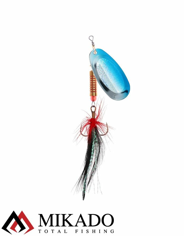 Блесна вращающаяся с кисточкой Mikado BLASTER № 3, 6 г, серебро/00H