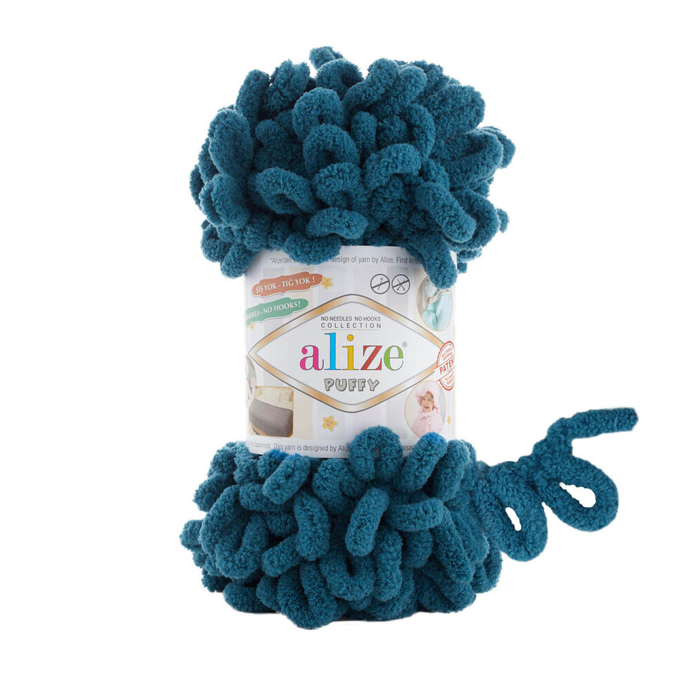 Пряжа для вязания Alize Puffy 646 петроль 100 гр/9,2 м 100% микрополиэстер