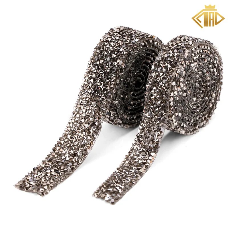 Лента с кристаллами Black Gold, 15 мм, 91 см