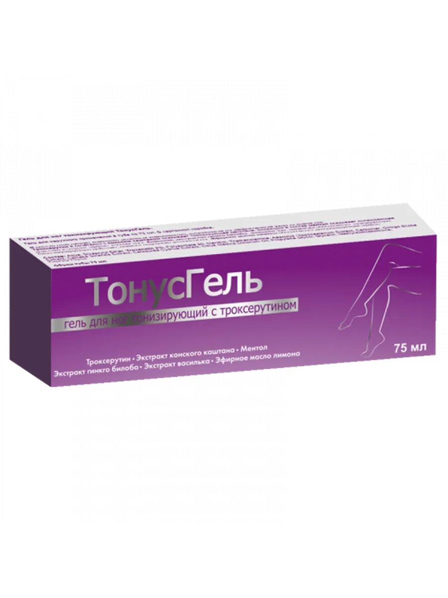 Тонусгель с троксерутином, гель для ног, 75 мл, 1шт, РеалК
