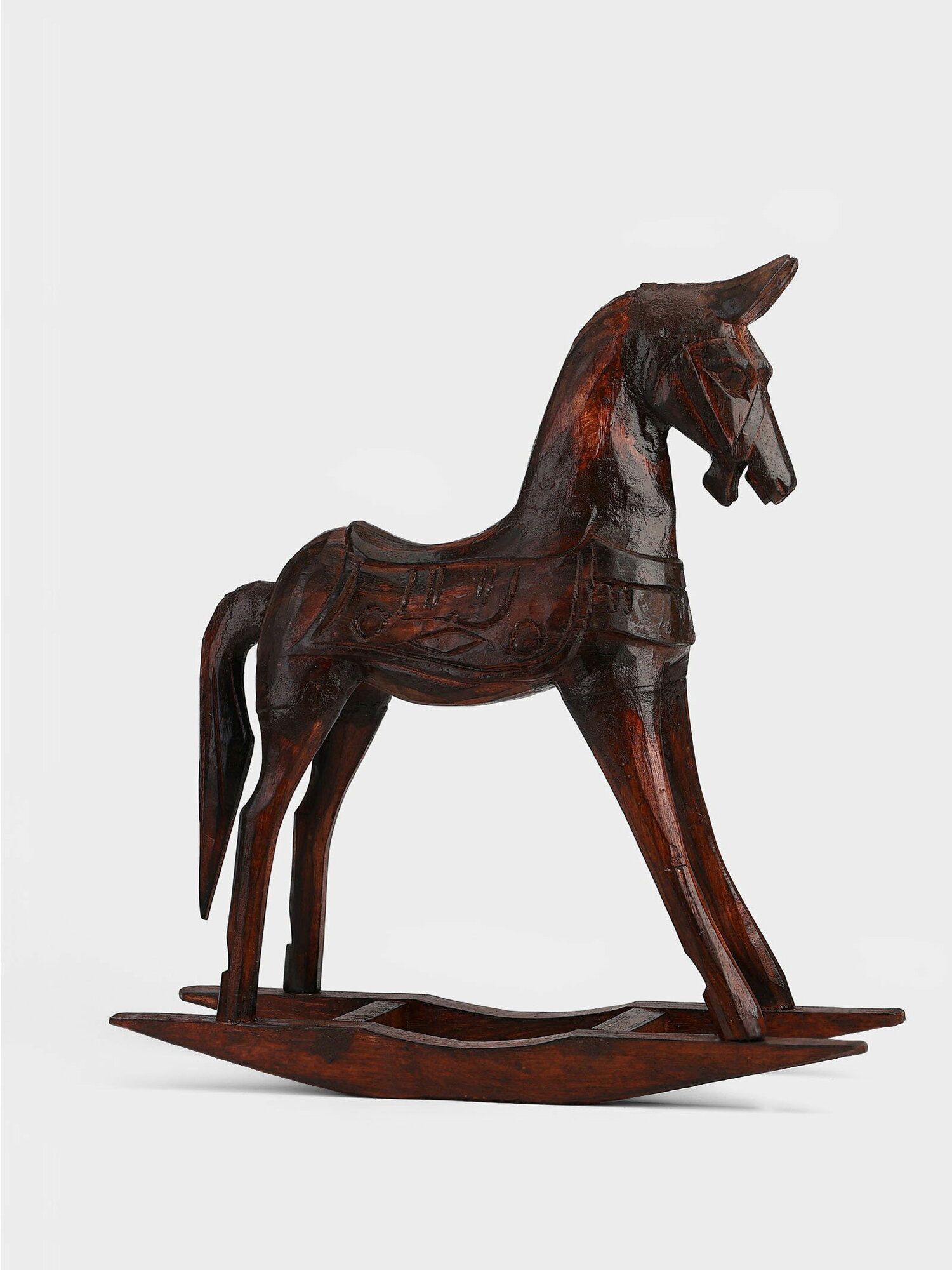 Сувенир интерьерный "Лошадка-качалка", 42x12x43 см, дерево, коричневый