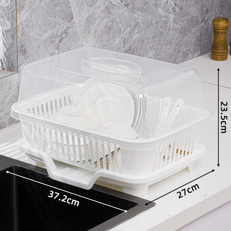 Подставка для посуды на кухонной столешнице, подставка для тарелок, полка для хранения, бытовой дренажный поддон для мисок и палочек для еды, подставка для мисок, корзина для сушки столовых приборов.