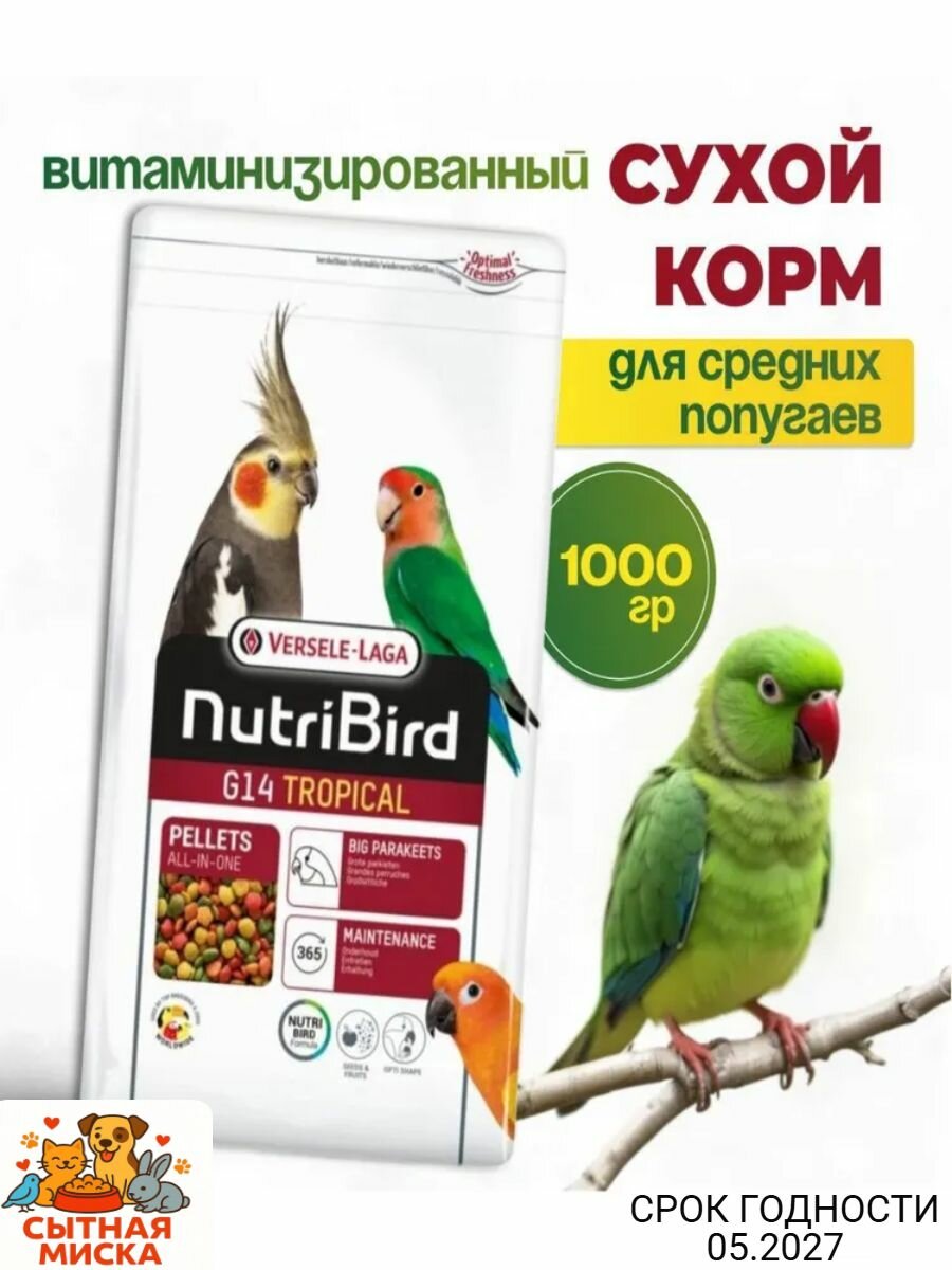 Зерновая смесь для средних и волнистых попугаев