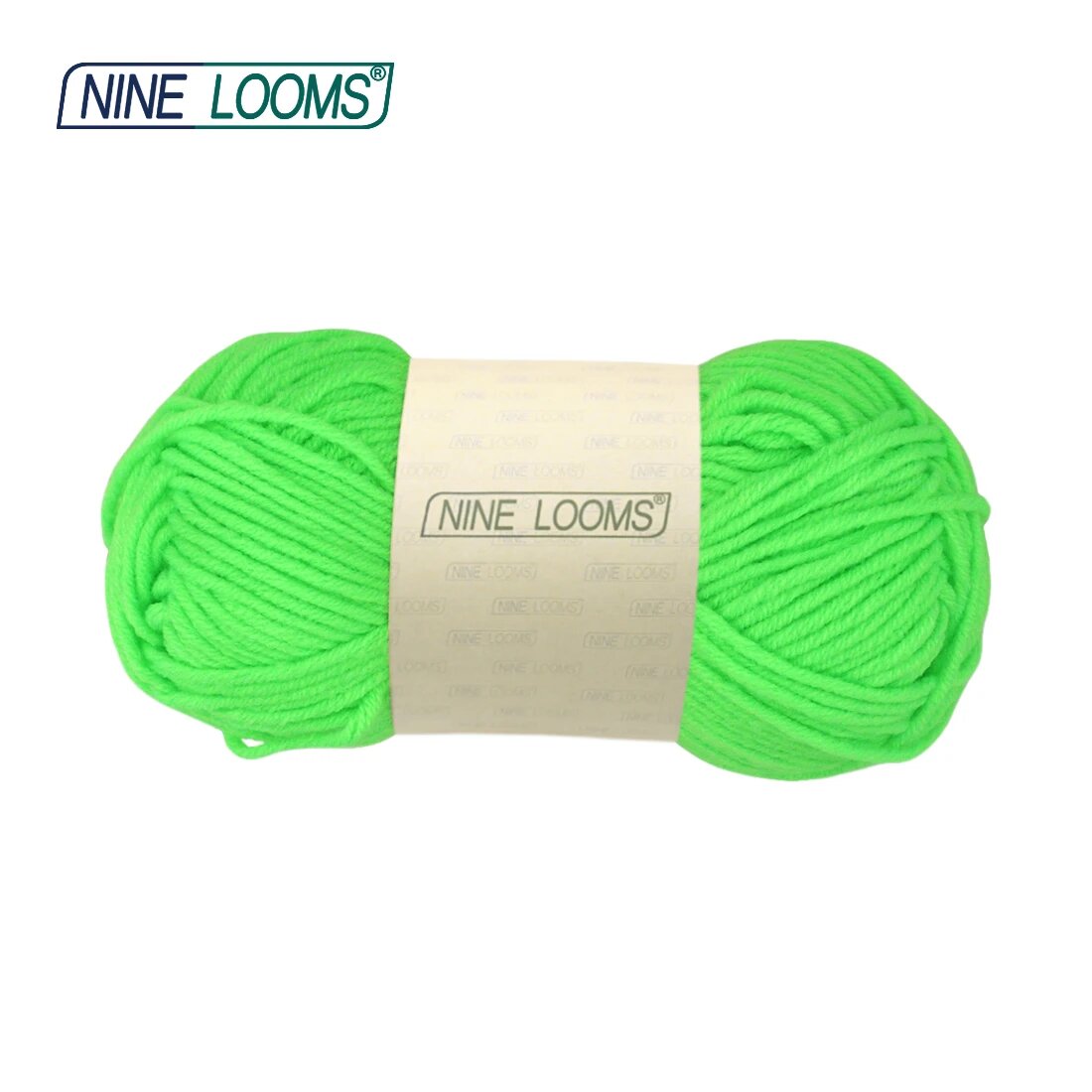 NINE LOOMS пряжа акриловая, Зеленый Neon Green, 50г