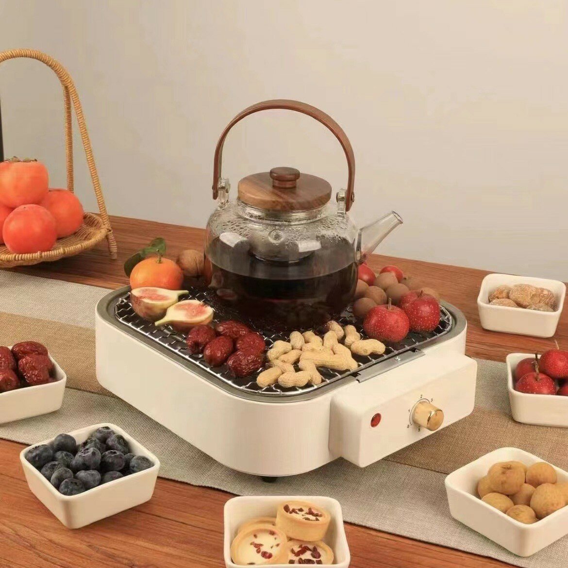 2026 чайная печь для чаепития и барбекю, уличная отопительная печь, бытовой угольный гриль, портативный угольный гриль, оптовая поставка.