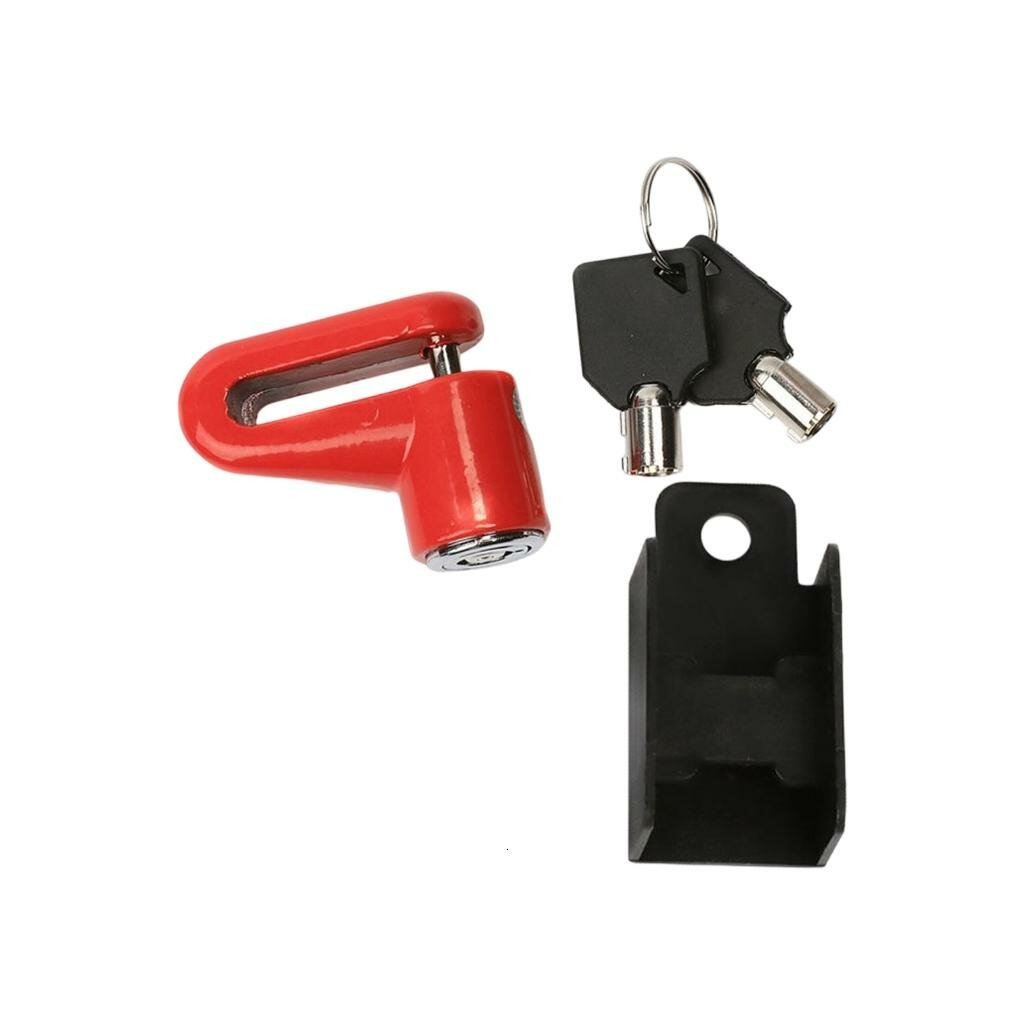 Дисковый замок для мотоцикла, красный