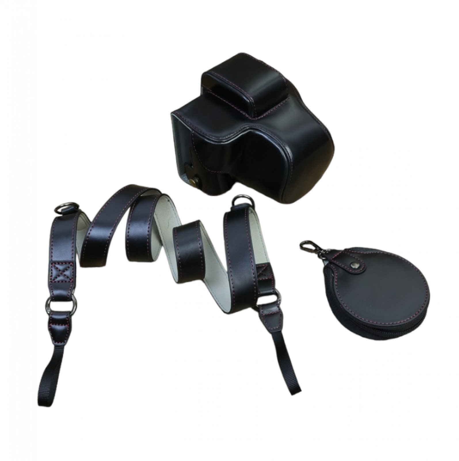 Сумка-кожух-футляр MyPads Estuche из импортной эко-кожи для Canon EOS R50 черного цвета