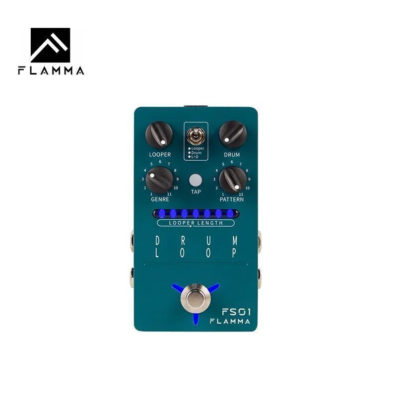 FLAMMA FS01 Драм-машина и педаль Phrase Loop Педаль гитары Режим микширования 20 минут Емкость лупера 121 ритм