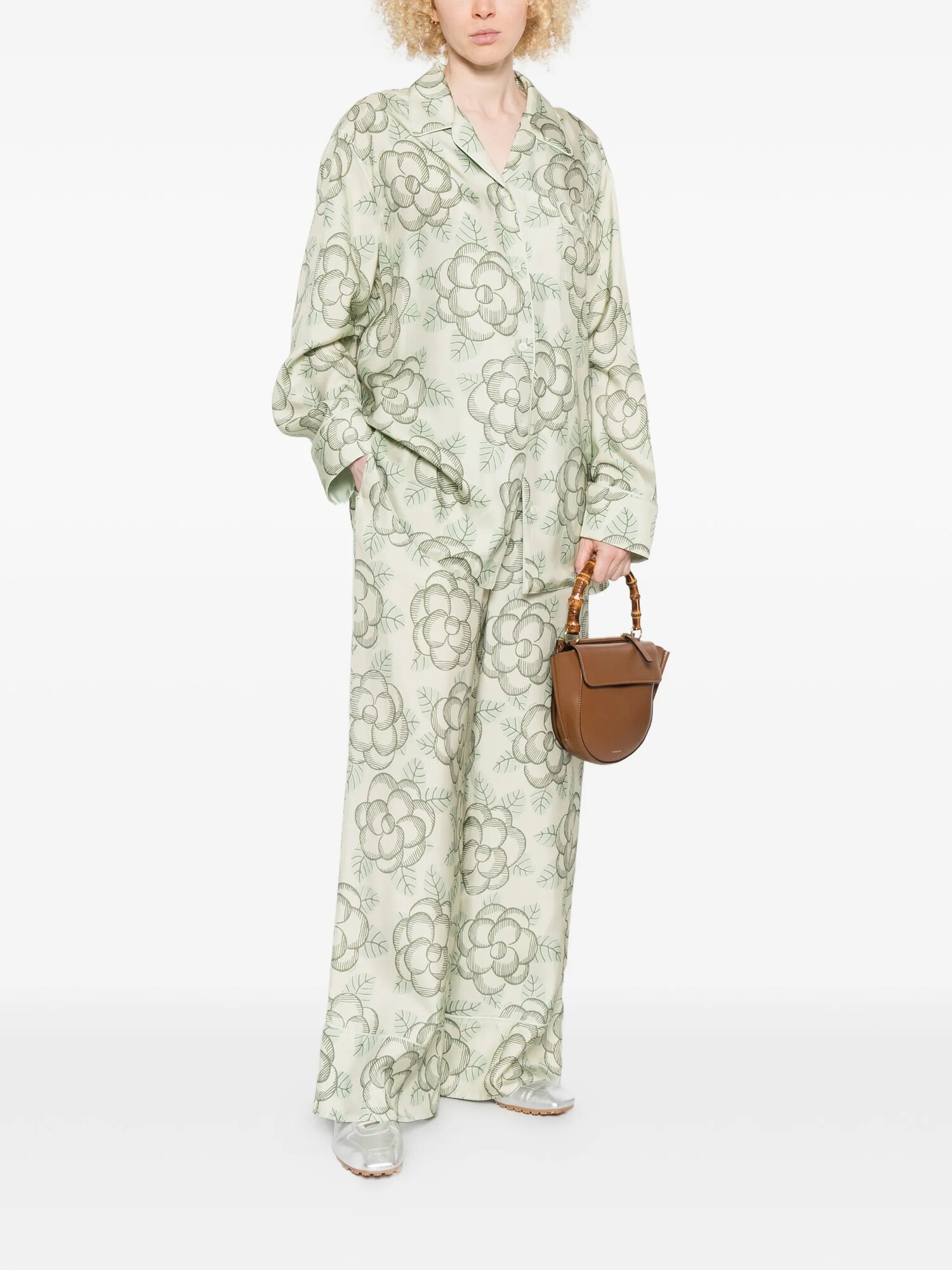 Брюки Marni Printed piping trousers, размер 46, разноцветный — фото 1