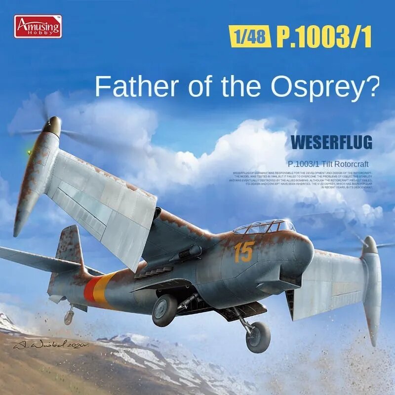 Amusing Hobby 48A002 1/48 Немецкий танк вертикального взлета и посадки P.1003/1 в зимнем полете