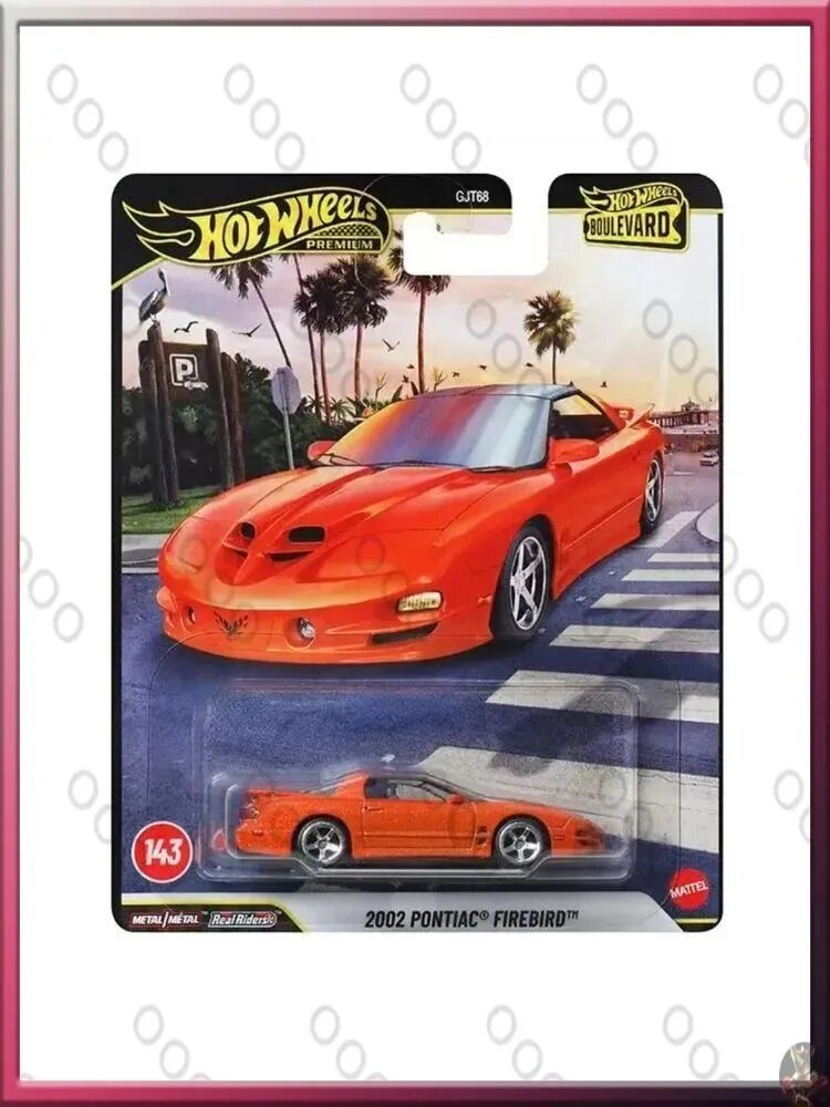 Hot Wheels Premium 1/64 GJT68 02 Pontiac Firebird, металлическая машинка