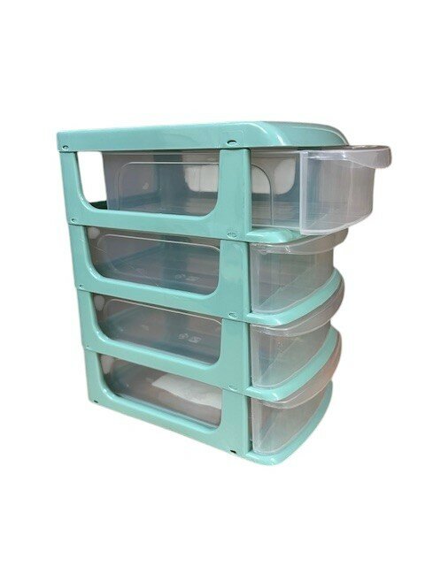 Бокс универсальный Idea, 4 секции, размер: 15.2х9.4х13.4см, цвет: голубой