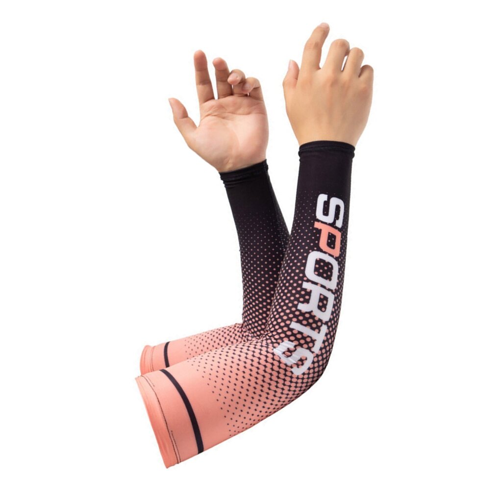 Рукава Для Велоспорта С Солнцезащитным Кремом Для Фитнеса На Открытом Воздухе-Розовый