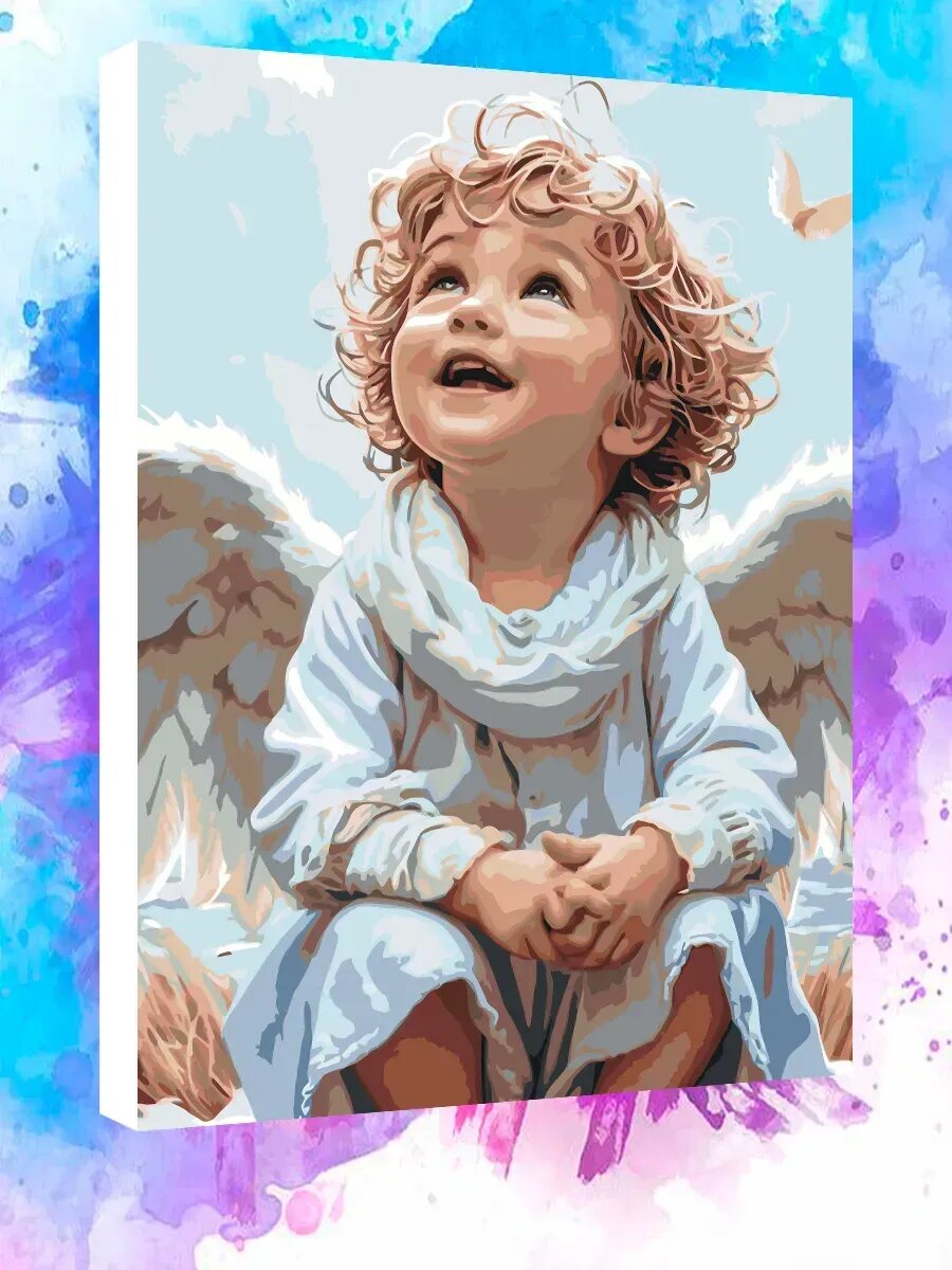 Картина по номерам Ангел Ребенок Дети