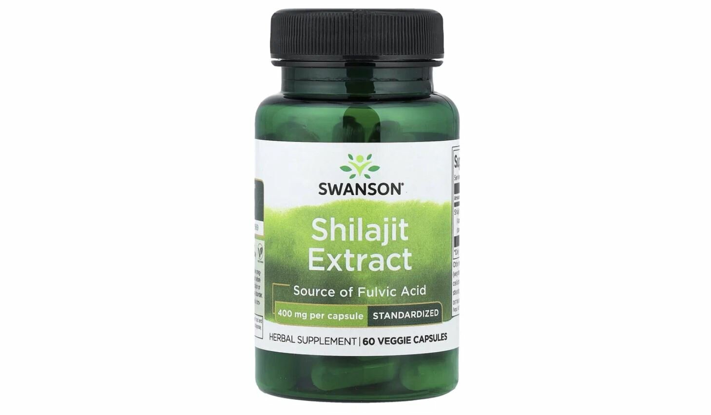 Swanson, Shilajit Extract, Экстракт мумие 400 мг, 60 растительных капсул