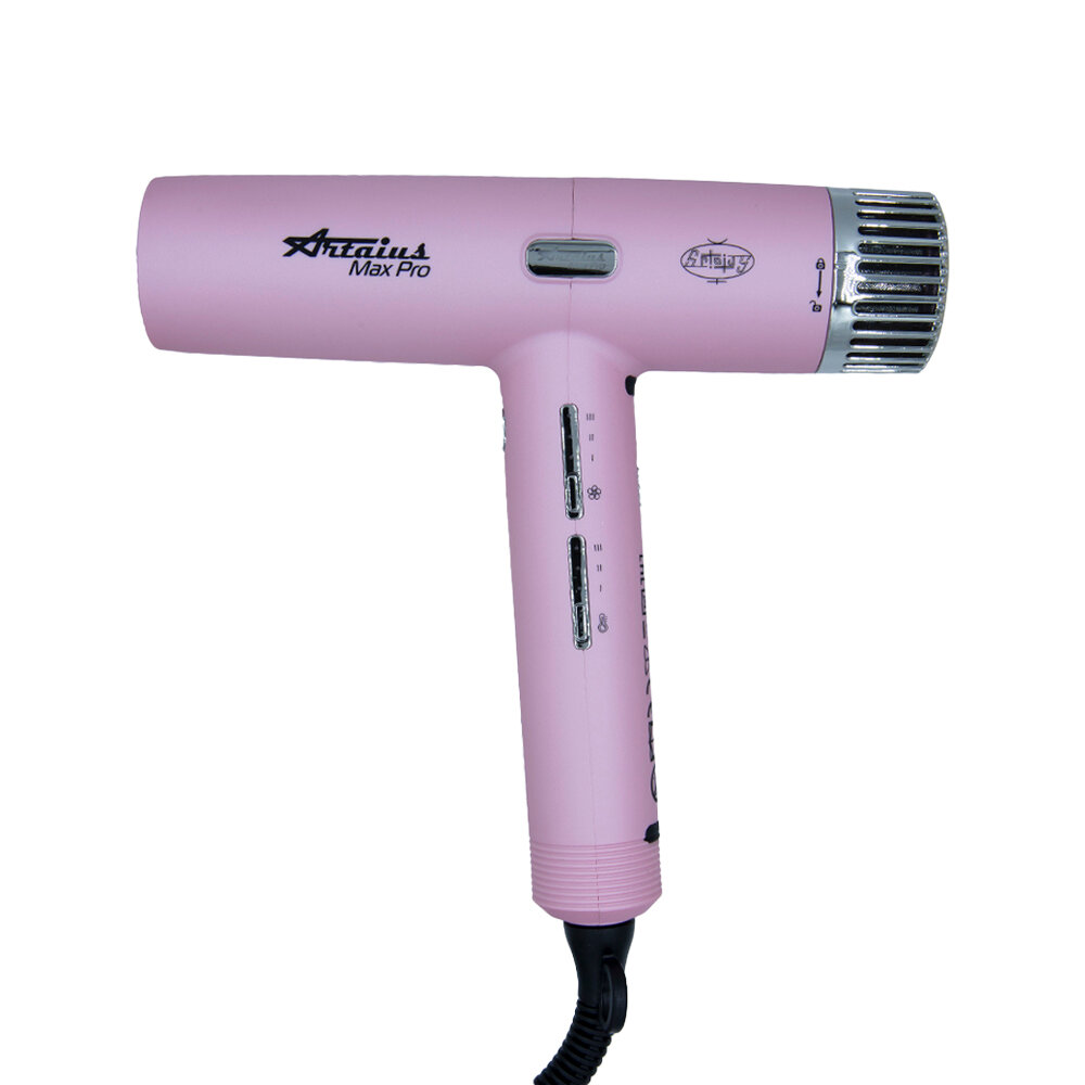 Фен Artaius Max Pro, 1800Вт, 3 скорости, 4 температурных режима, ионизация, розовый