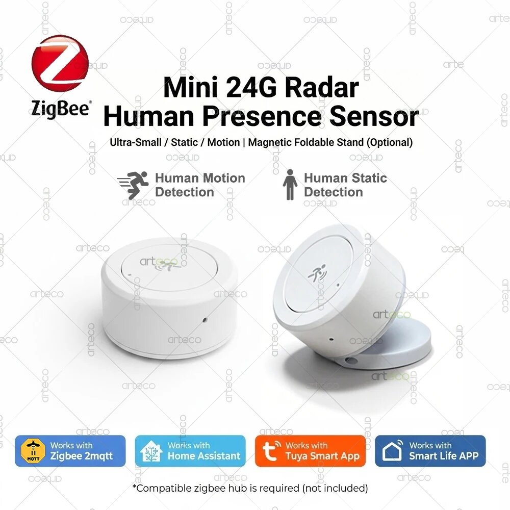 Датчик присутствия Zigbee 24G для Z2MQTT (Bracket) — фото 1