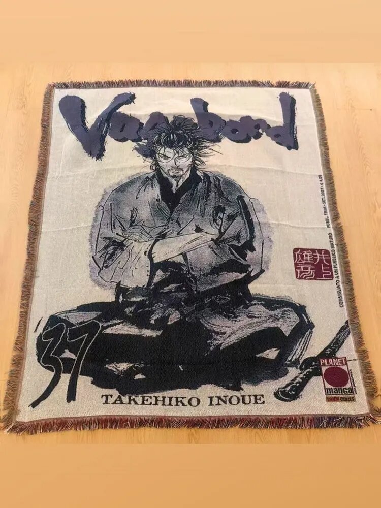Гобелен Vagabond Манга 160х130 см, для декора стен, Takehiko Inoue, аниме
