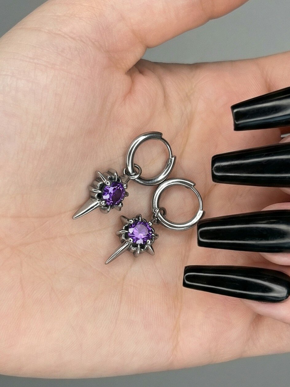 Серьги-трансформеры, славянский оберег, искусственный камень, фианит