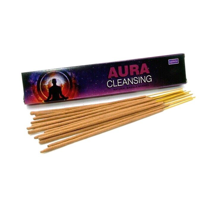 AURA CLEANSING Natural Masala Incense, Nandita (очищение ауры натуральные масала благовония палочки, Нандита), 15 г.
